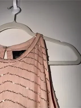 Adrianna Papell | Dresses | Adrianna Papell Art Deco Beaded Halter ...